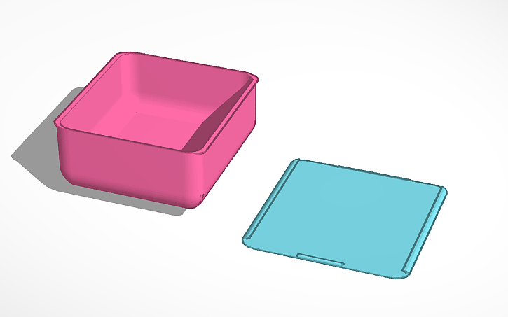 3D design Sliding Box w/Lid - Tinkercad