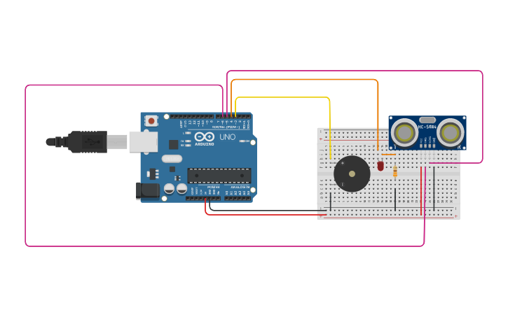 Circuit design Arduino+sensor+led - Tinkercad