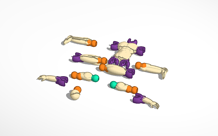 3D design Customizable action figure - Tinkercad