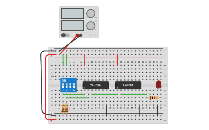 Circuit design Logic gates 2 XNOR gate - Tinkercad