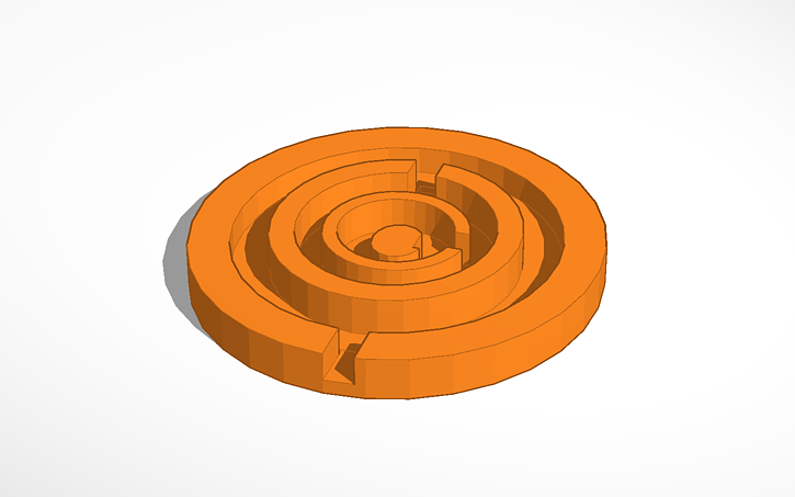3D design Circular maze bh - Tinkercad