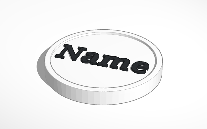 3D design Shopping trolley token - Tinkercad