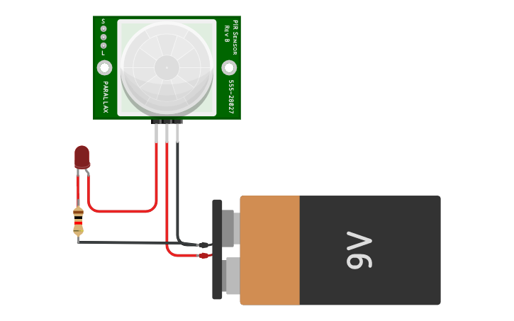 Circuit design Sensor IR - Tinkercad
