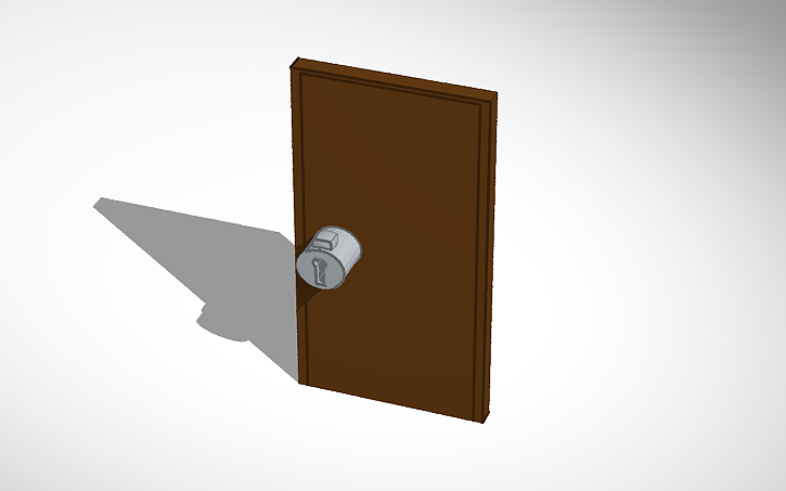 3D design Door and Door cutout - Tinkercad