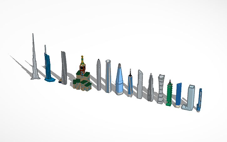 3D design World's Tallest Buildings as of 2021 | Tinkercad