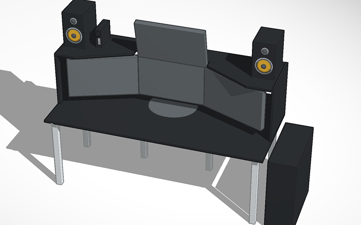 3D design desk v2 | Tinkercad