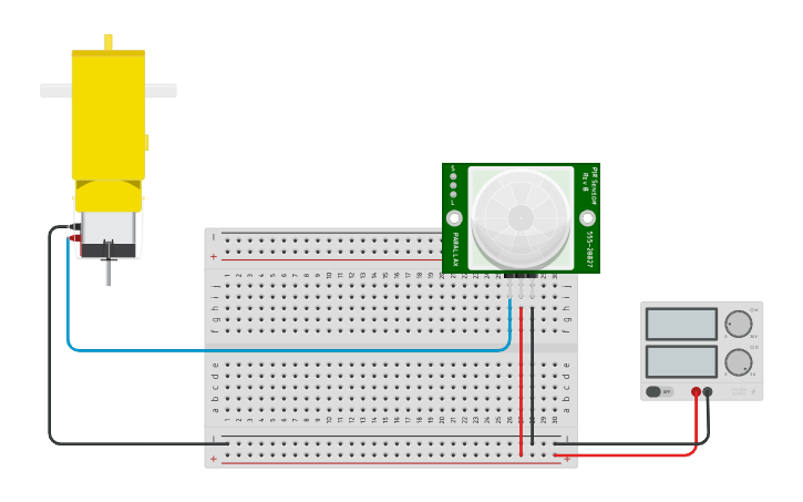 Circuit design Hand Sanitizer (Without Arduino) - Tinkercad
