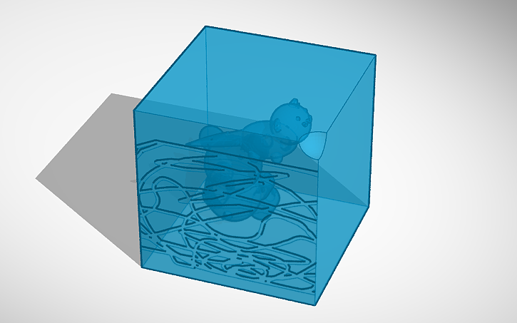 3D design ice axolotl block - Tinkercad