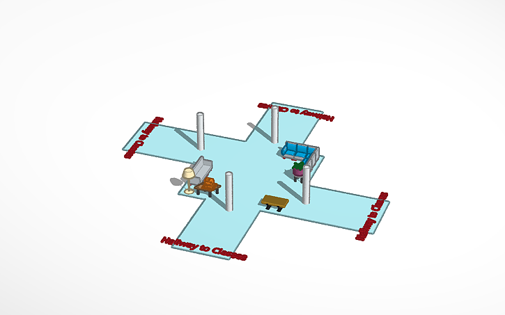 3D design Copy of College Gathering Space Design - Tinkercad