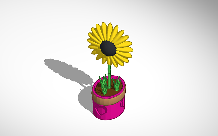 3D design sunflower - Tinkercad