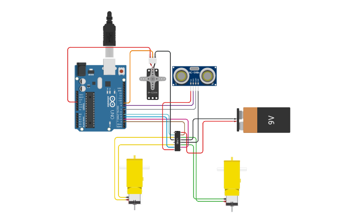 Circuit design Carro Automato | Tinkercad