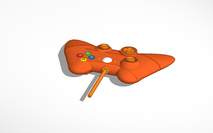 3D design Orange Xbox Controller | Tinkercad