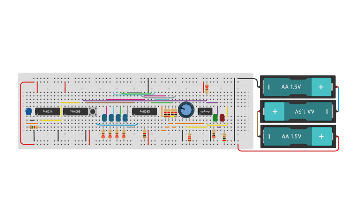 Circuit design Analog-to-Digital Converter - Tinkercad