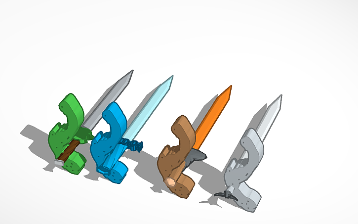3D design Copy of Elemental Swords | Tinkercad
