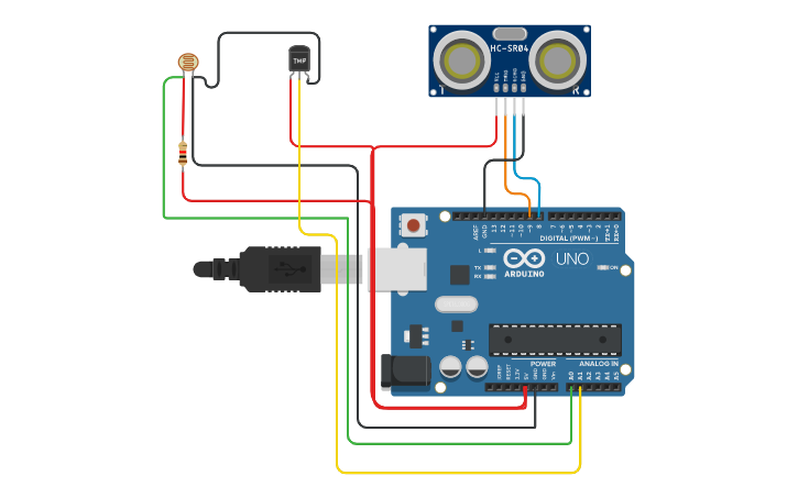 Circuit design práctica: sistema de adquisición de datos - Tinkercad