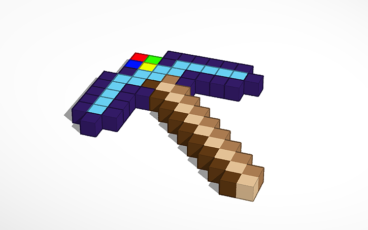 3D design Minecraft Pickaxe - Tinkercad