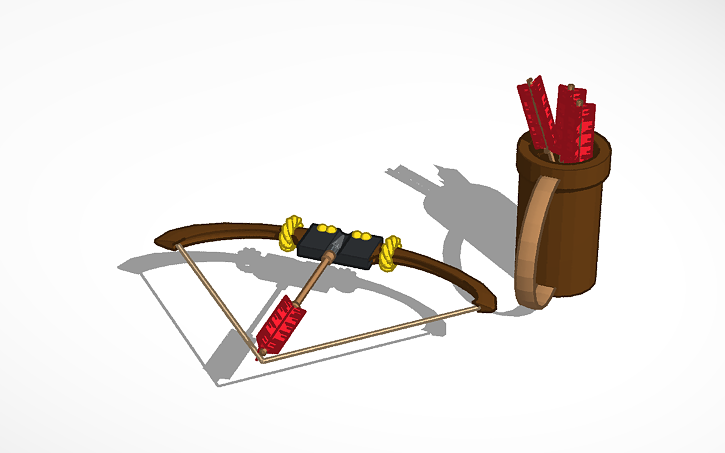 3D design bow and arrow | Tinkercad
