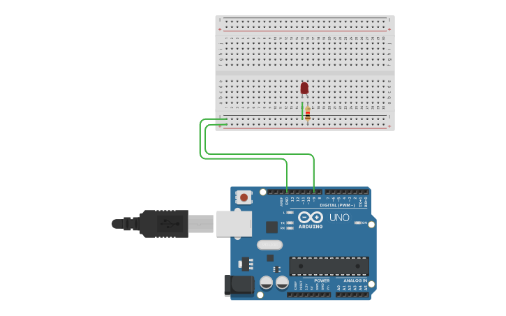 Circuit Design Serial Led Tinkercad