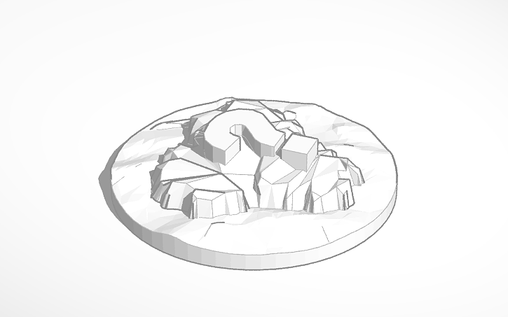 3D design SC: undiscovered landscape - top - Tinkercad