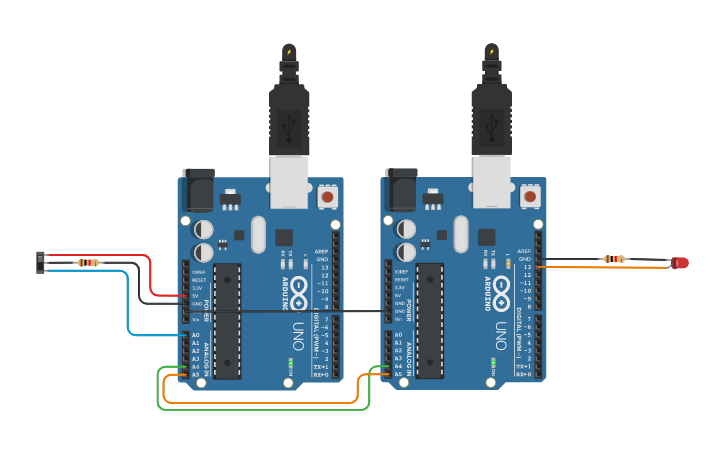 Circuit design Twin Wire Interface (TWI) | Tinkercad