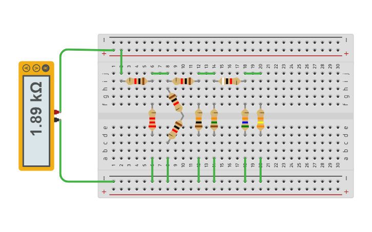 Circuit design Resistencias | Tinkercad