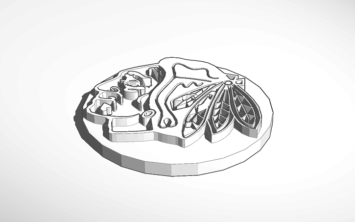 3D design Sam Mott Blackhawks Logo - Tinkercad