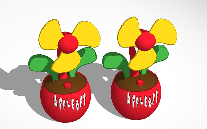 3D design flower Desk fan - Tinkercad