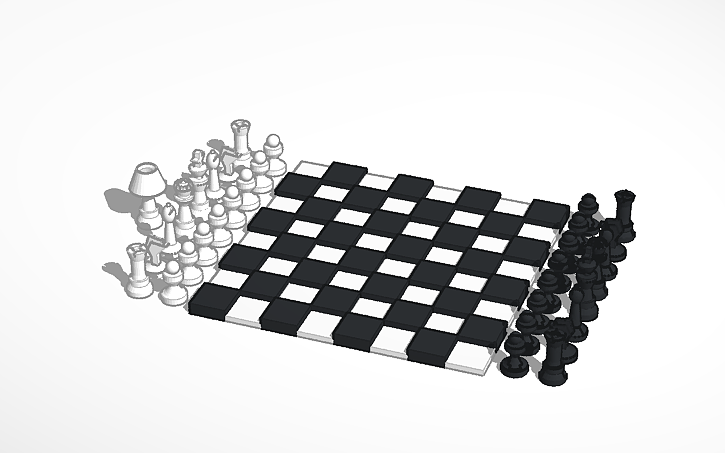 3D design Chess Set - Tinkercad