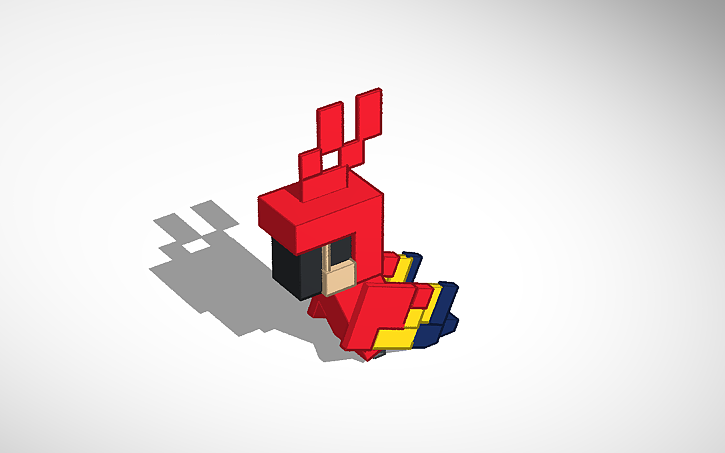 3D design Minecraft Parrot ( 3D Friendly) - Tinkercad