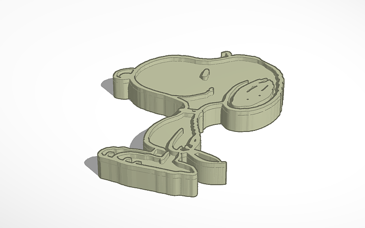 3D design Snoopy 1 - Tinkercad