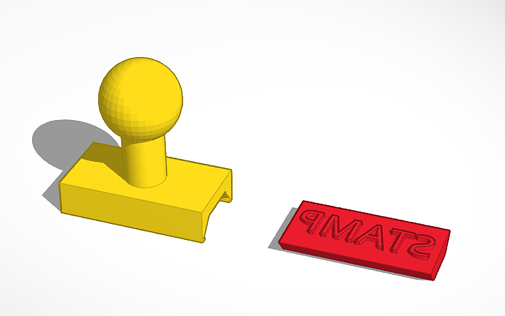 3D design Stamp - Tinkercad
