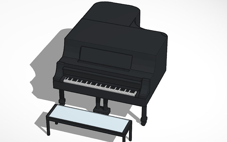 3D design piano | Tinkercad