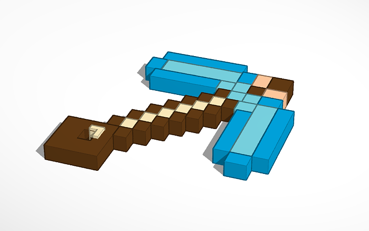 3D design minecraft pickaxe | Tinkercad