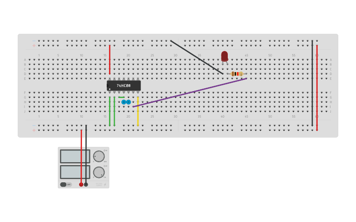 Circuit design AND Gate using NAND | Tinkercad