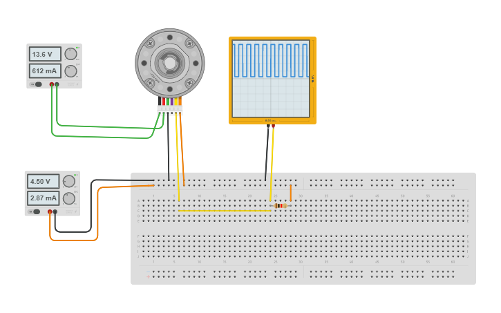 Circuit Design Ut3 Dc Motor With Encoder Simulation Tinkercad