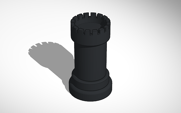 3D design Rook chess 1 - Tinkercad