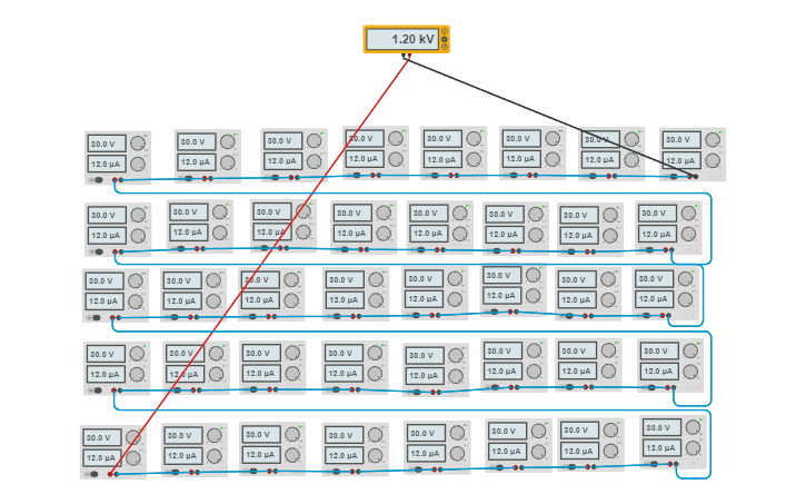 Circuit design 1.2 kV DC Power Supply - Tinkercad