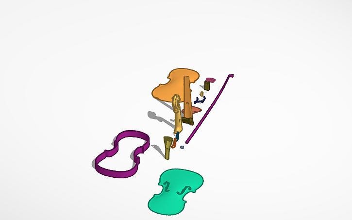 3D design violin parts - Tinkercad