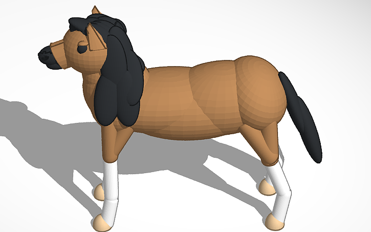 3D design Horse Model - Tinkercad