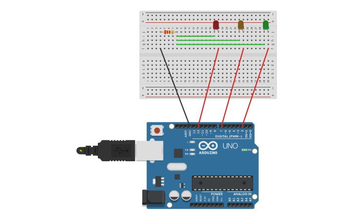 Circuit design 2D semáforo programado con arduino EGS | Tinkercad