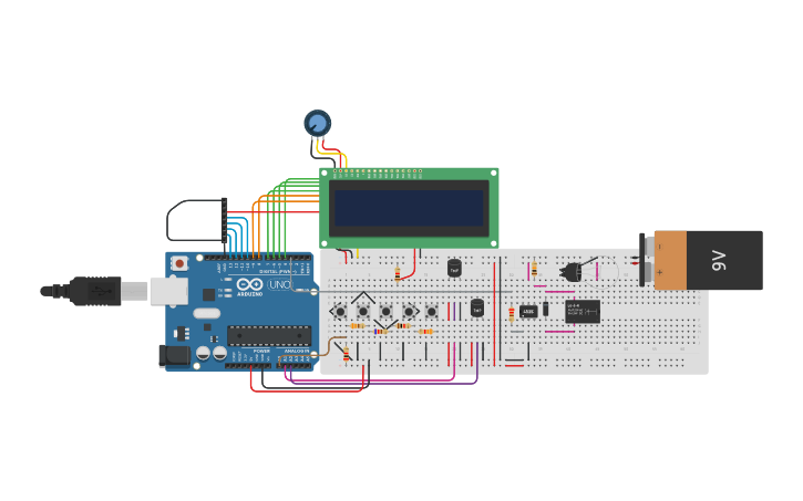 Circuit design Sistemas Embarcados - Calorímetro - Tinkercad