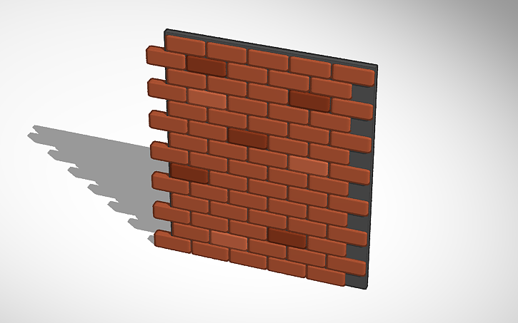 3D design Brick Wall (repeatable design) - Tinkercad