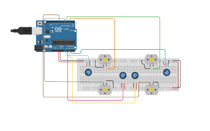Circuit design Proyecto Final Dron 4 Motores | Tinkercad
