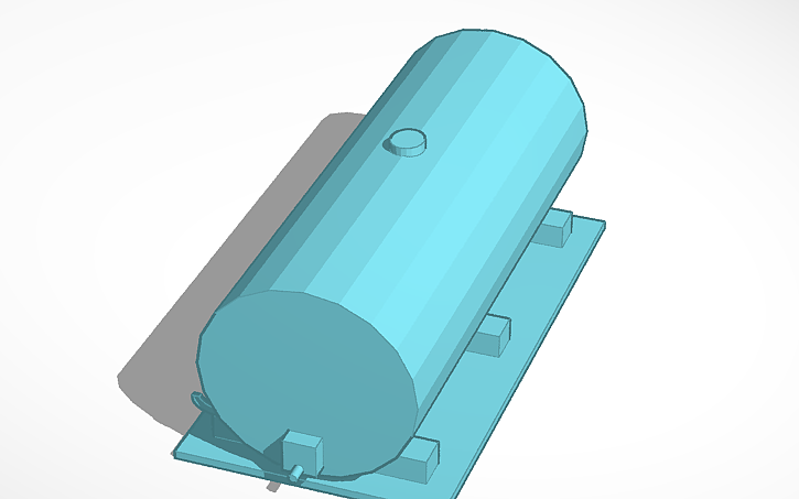3D design HO Scale 10K Gal Fuel Tank - Tinkercad