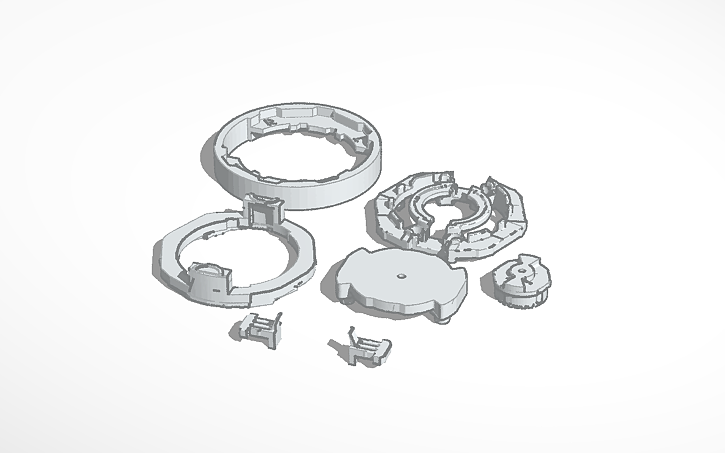 3D design Beyblade Burst DB L+R Template - Tinkercad