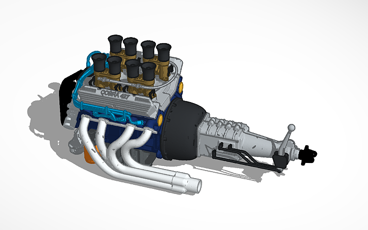 3D design Ford 427ci Cobra V8 engine - Tinkercad