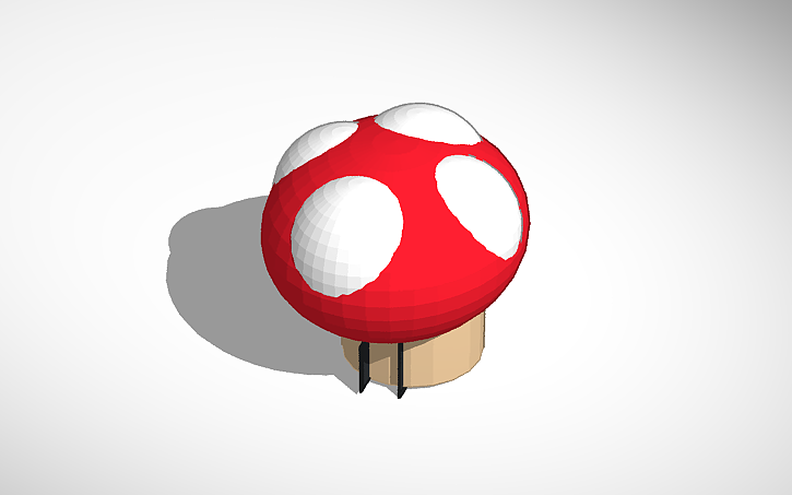 3D design Super Mario Mushroom - Tinkercad