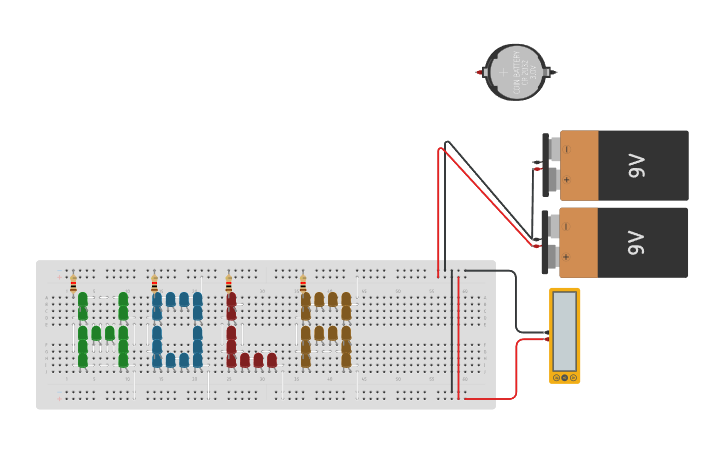 Circuit Design Hola Con Leds Tinkercad
