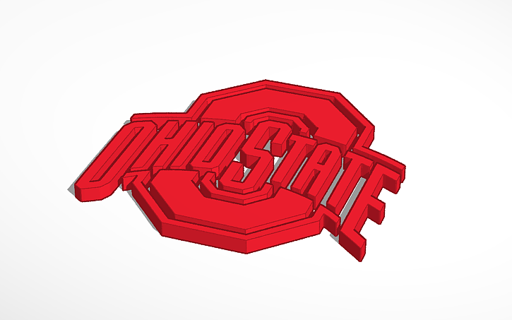 3D design OSU logo - Tinkercad
