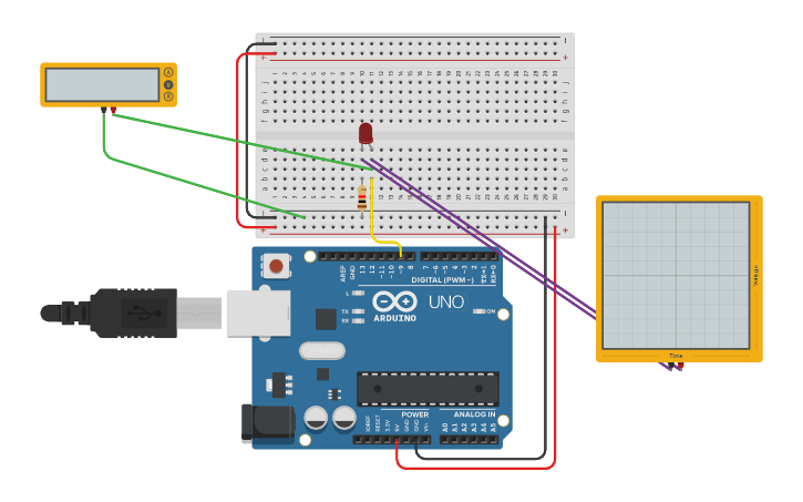 Circuit design Fading LED - Tinkercad Circuit design Fading LED - Tinkercad